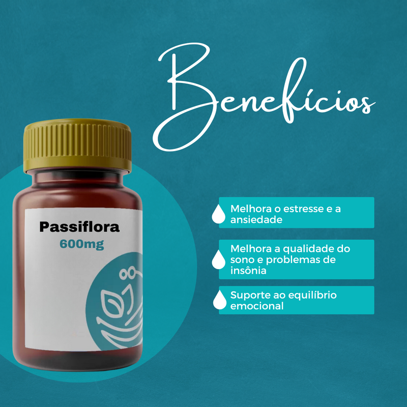 PASSIFLORA 600MG COM 30 CÁPSULAS - CALMANTE