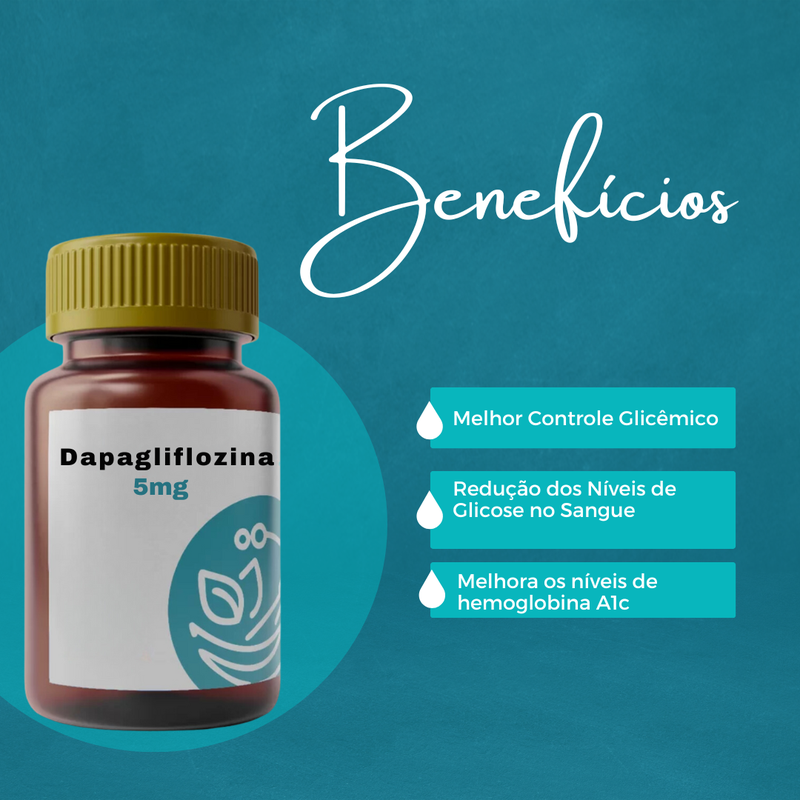 Dapaglifozina 5mg com 60 Cápsulas